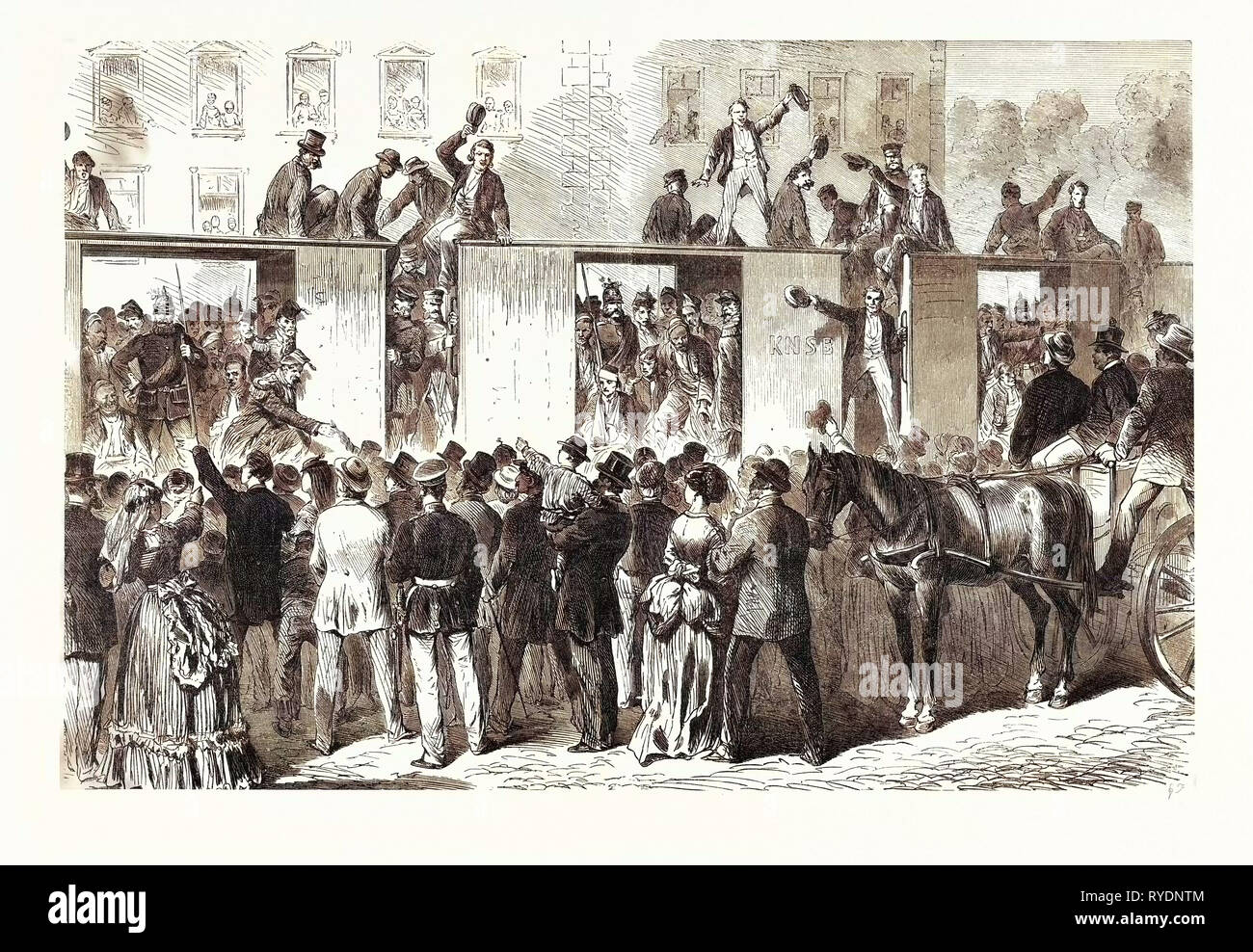 Franco-Prussian War: Arrival of a Convoy of French Prisoners in Berlin ...