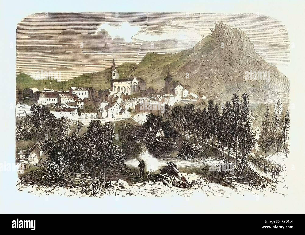 Franco-Prussian War: View of Forbach, 1870 Stock Photo - Alamy