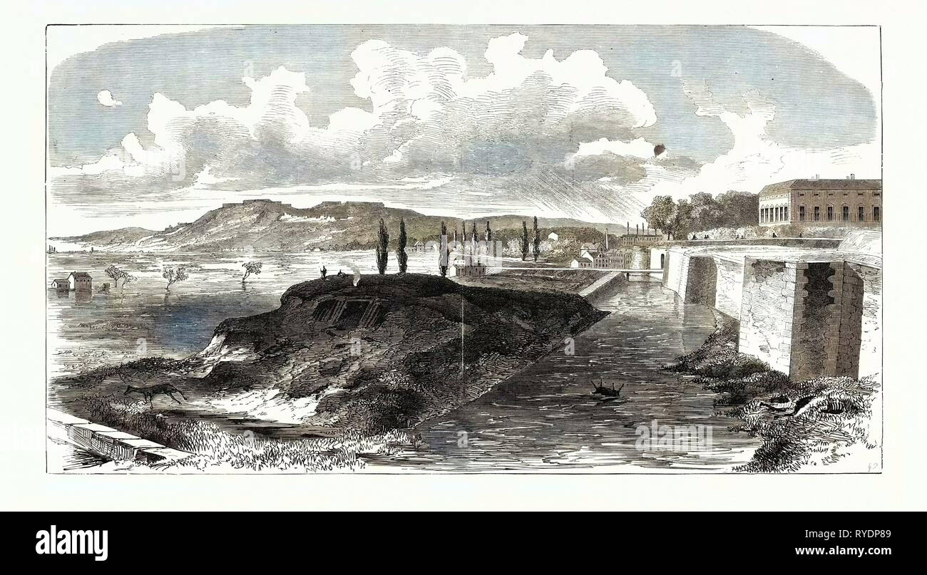 Franco-Prussian War: West Coast of the Fortress of Metz 1870 Stock ...