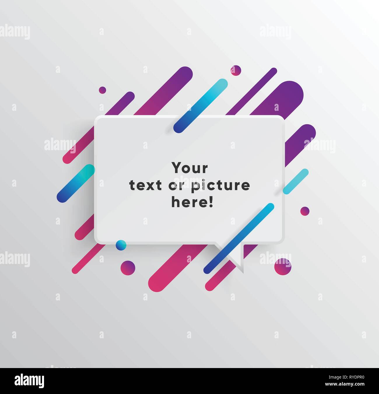 Vector background with paper card and abstract colorful shapes. Trendy ...