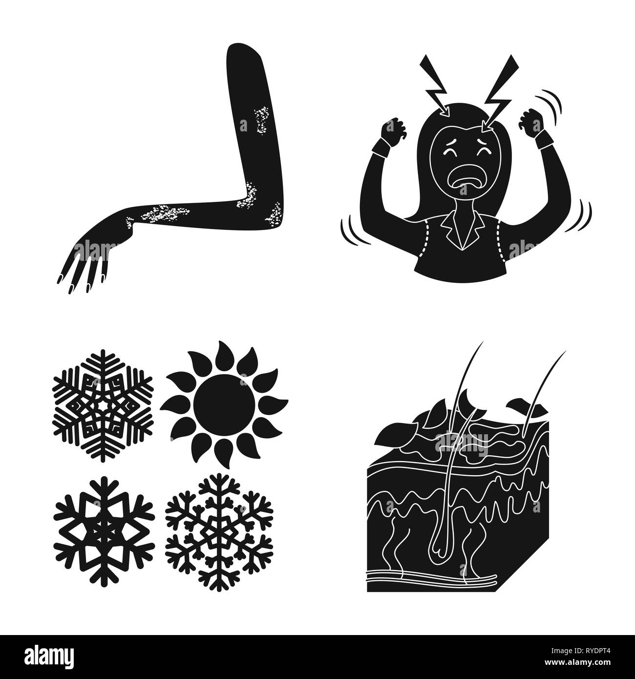 Woman heat rash Black and White Stock Photos & Images - Alamy