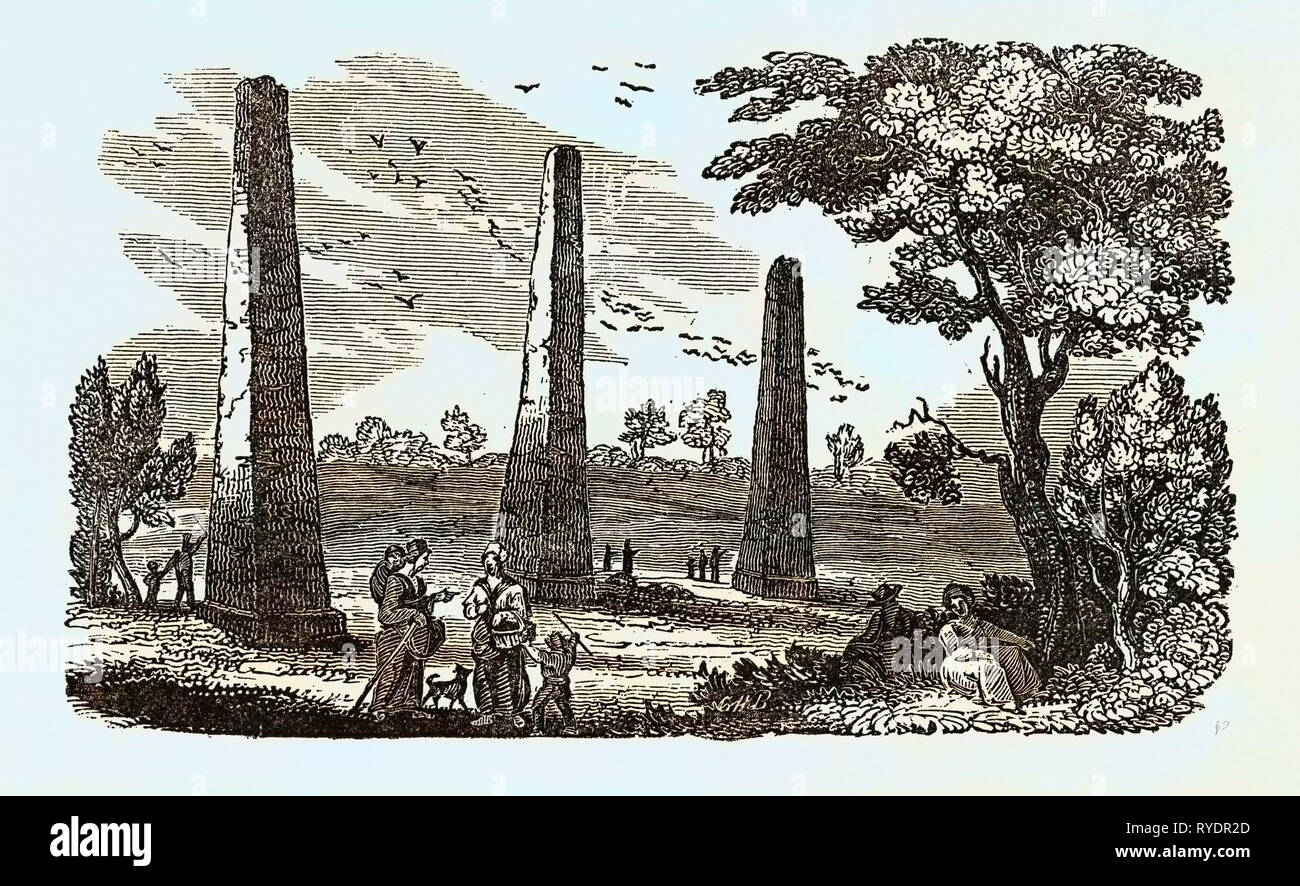 The Arrows, Near Boroughbridge, Yorkshire: The Three Columns, Called ...