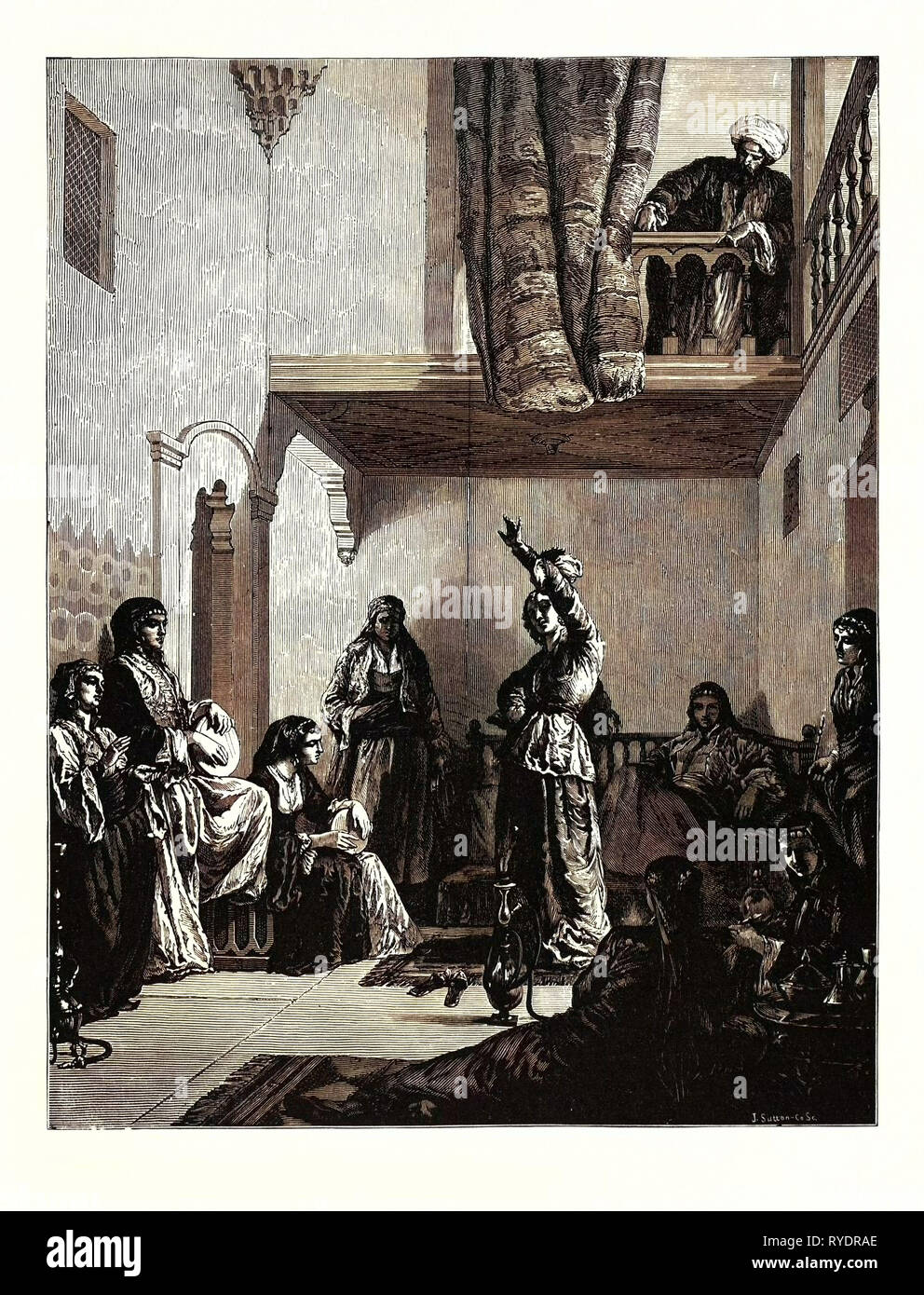 A Turkish Courtyard Scene Stock Photo - Alamy