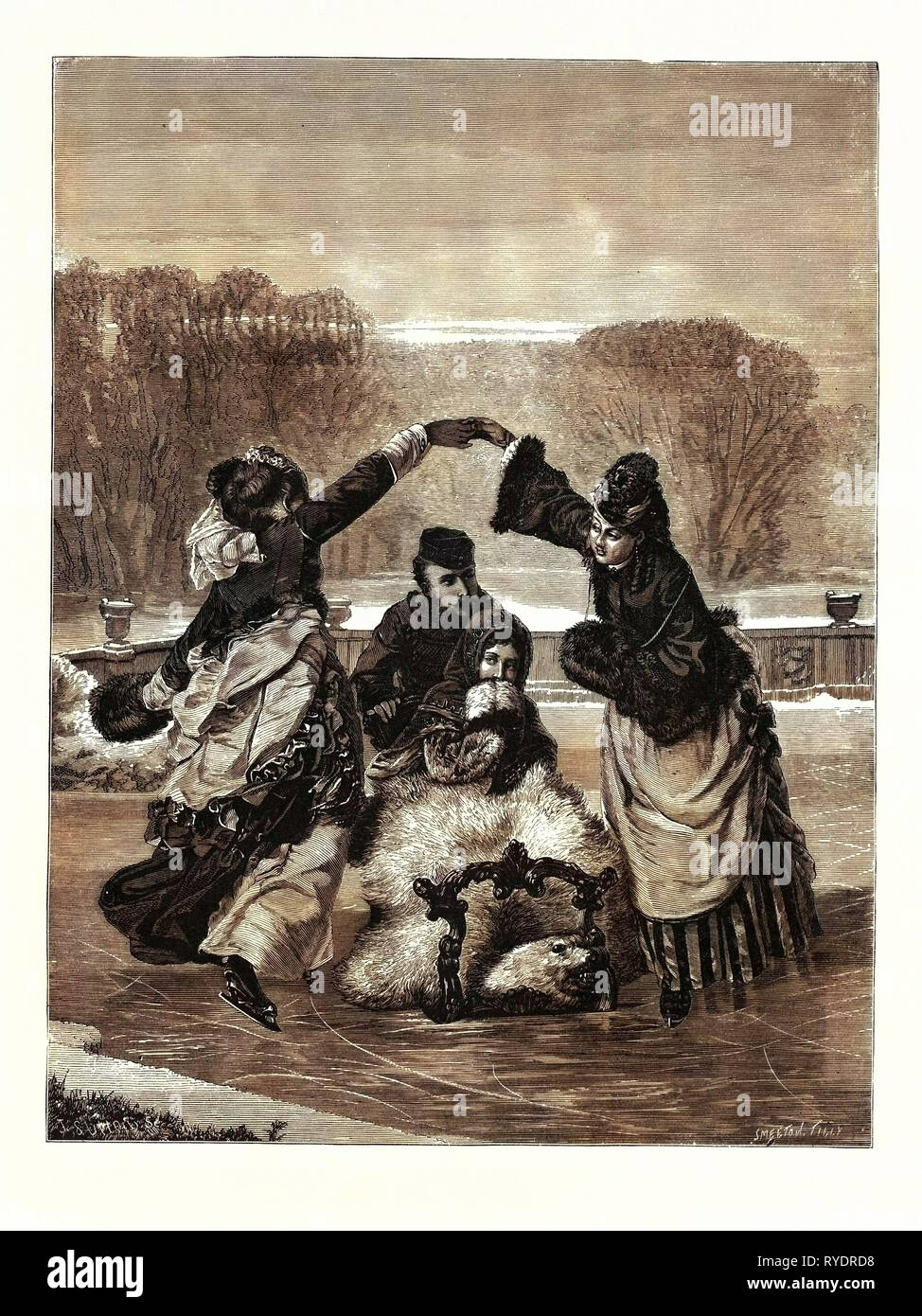 Victorian ice skating hi-res stock photography and images - Alamy