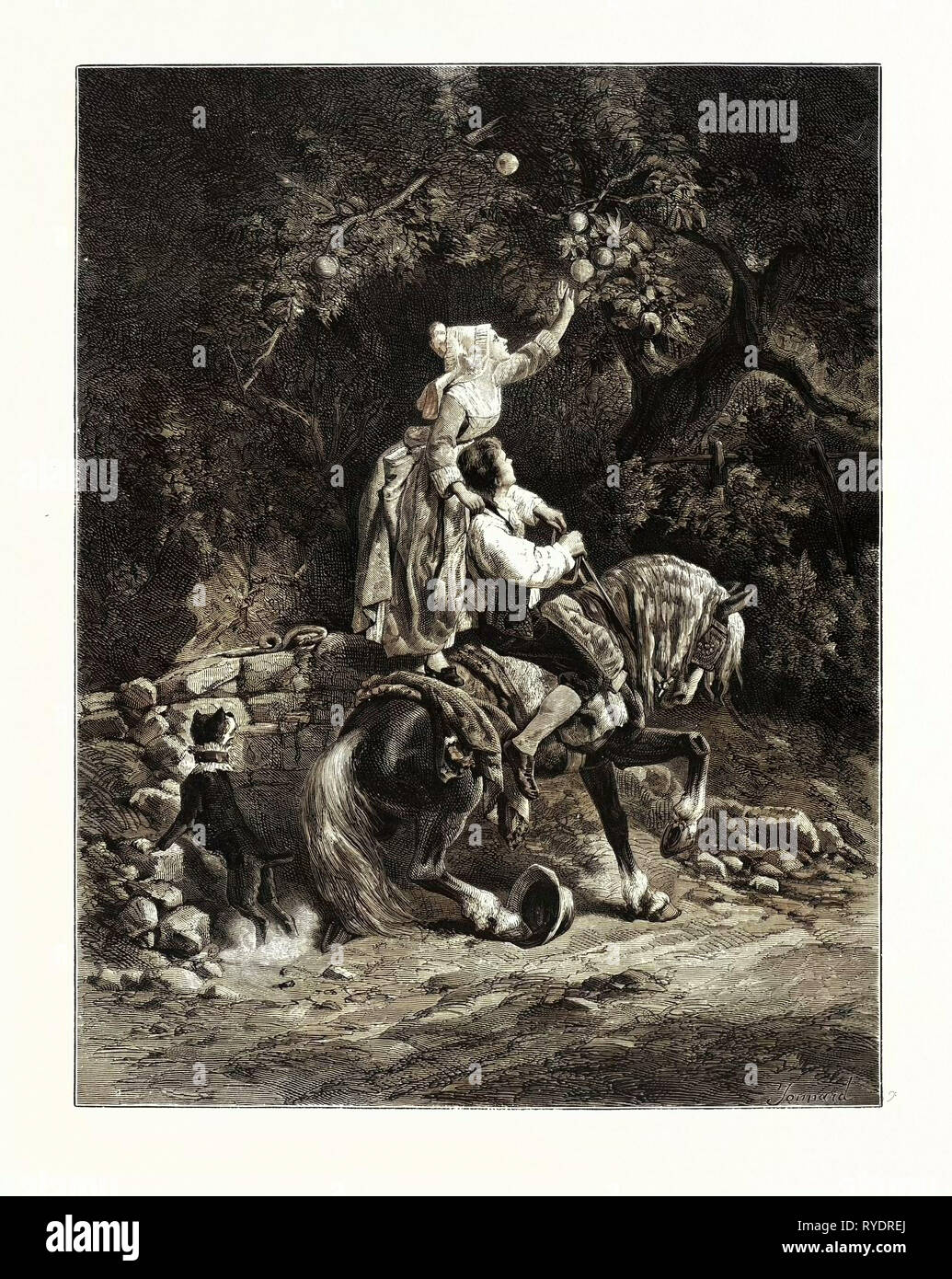 The Modern Adam and Eve. After Compte-Calix Stock Photo - Alamy