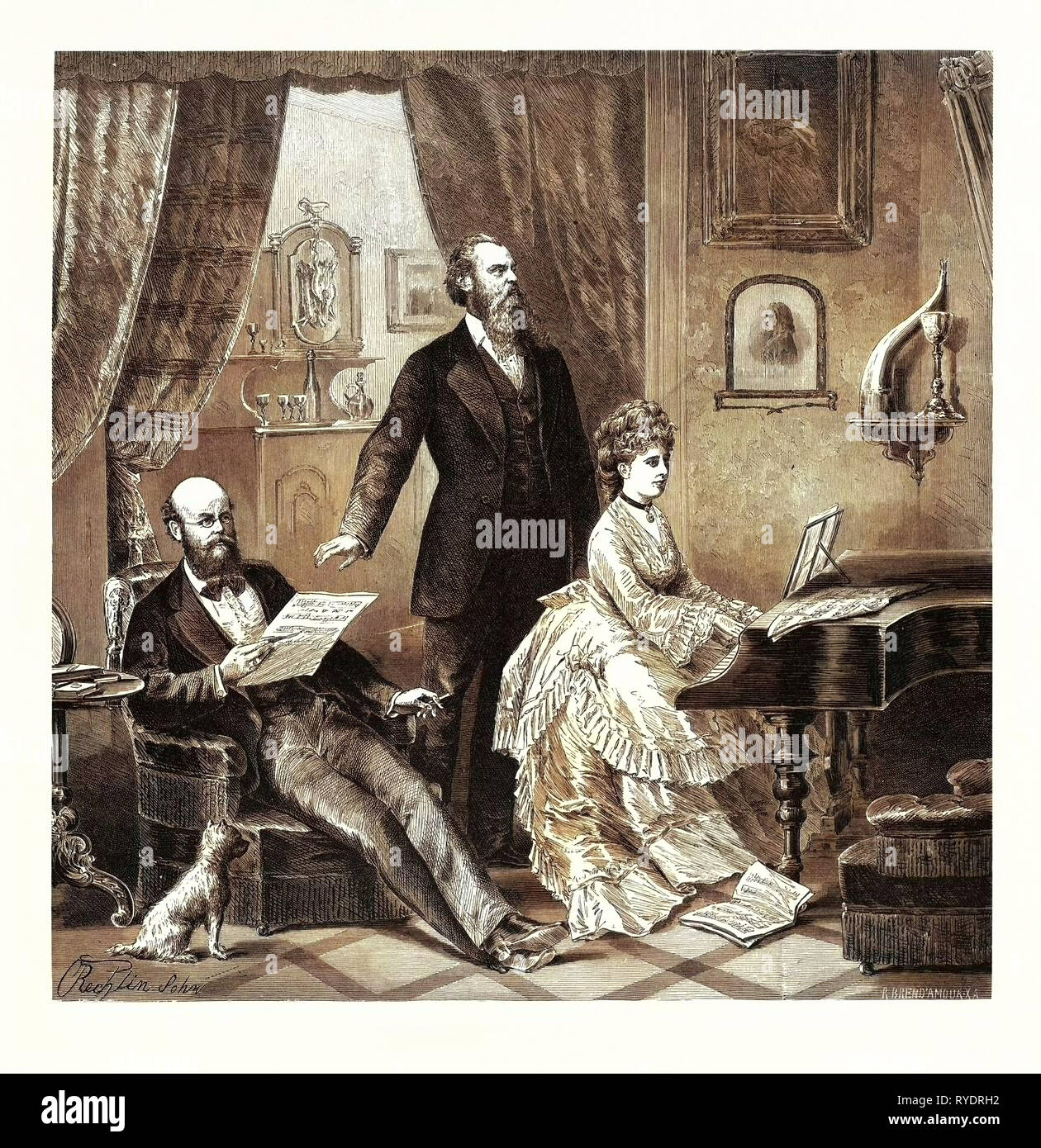 The Music Lesson Stock Photo - Alamy