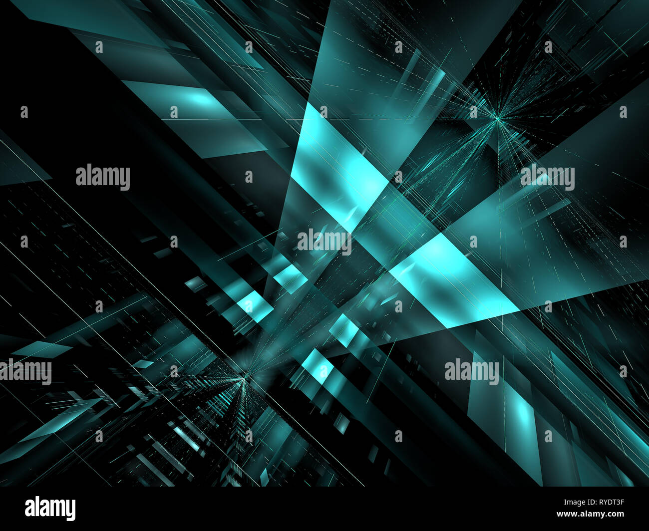 Technology background - futuristic structure with rays burst ...