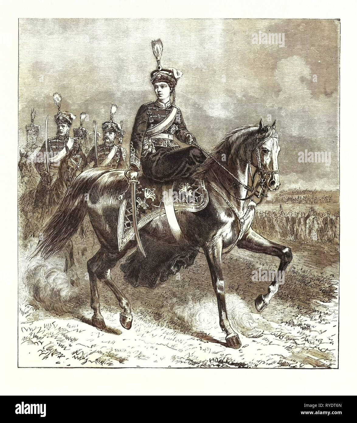 The Crown Princess of Germany As Colonel of Hussars. Engraving 1876 ...