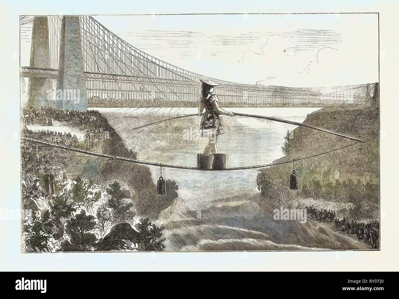 River crossing rope 19th century hi-res stock photography and images ...