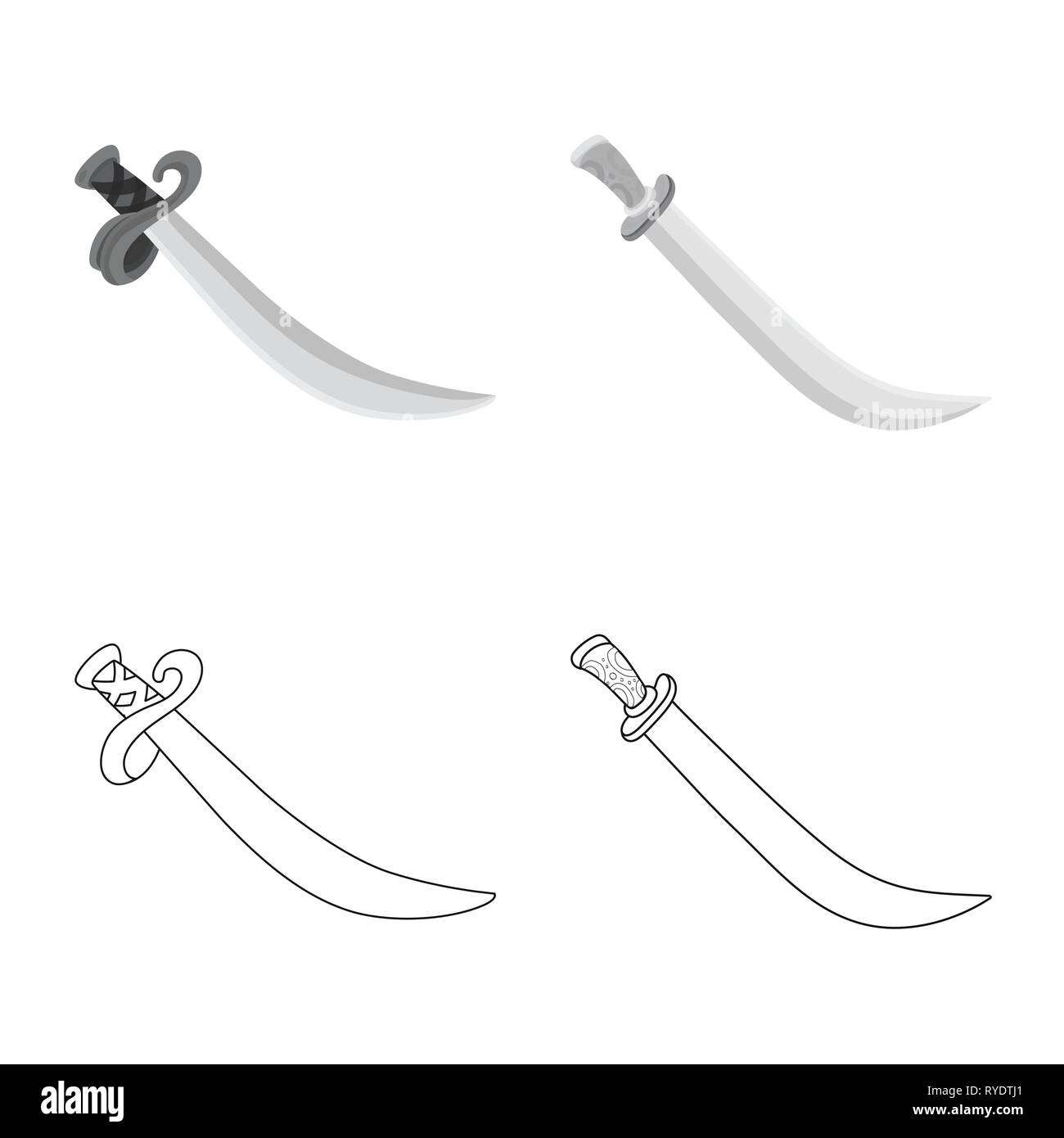Silver scimitar Stock Vector Images - Alamy
