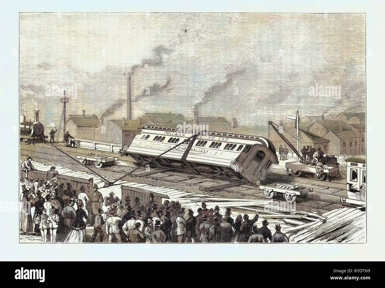The Accident to the Flying Scotchman, Near Sheffield: Raising the ...