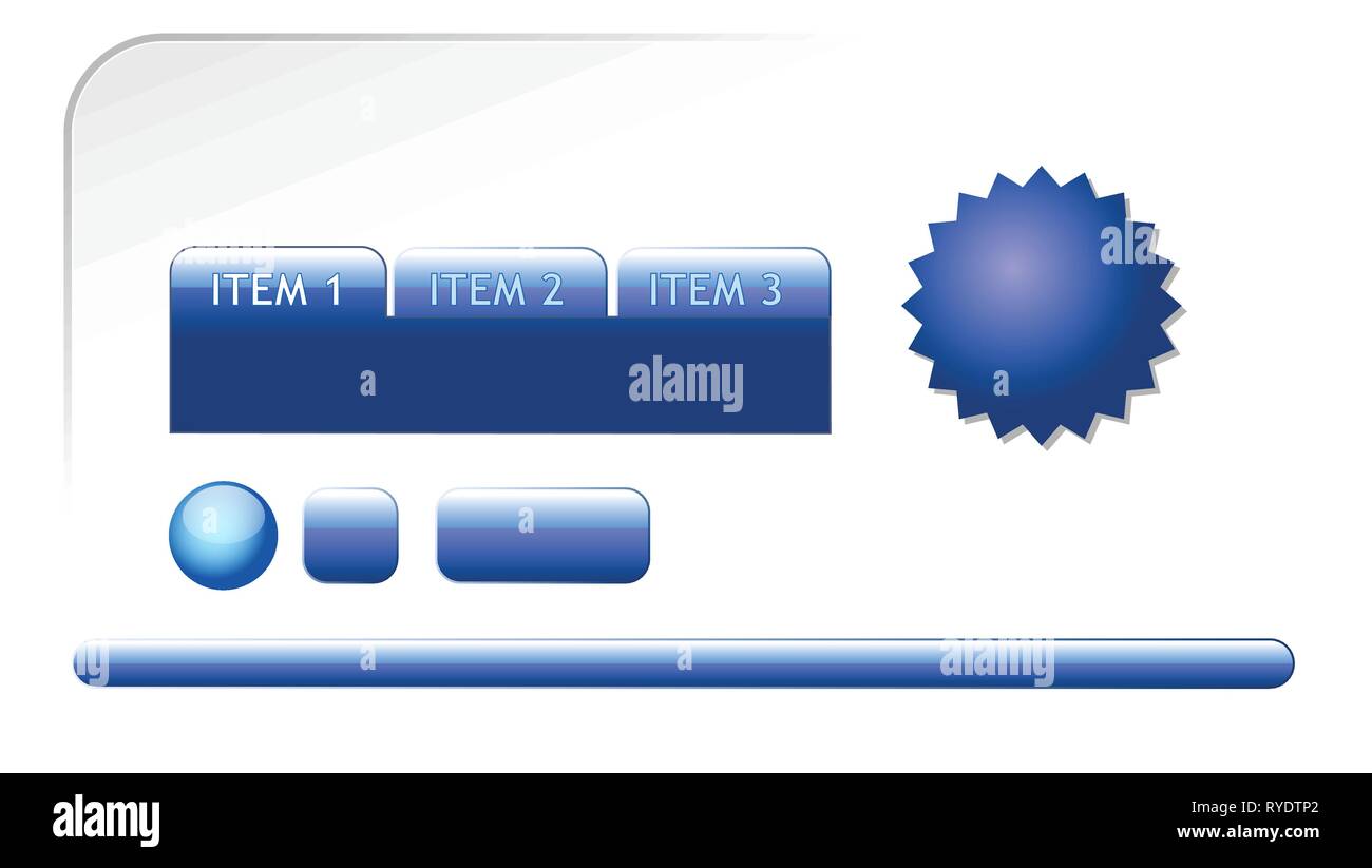 Modern blue web elements for your webpage Stock Vector Image & Art - Alamy