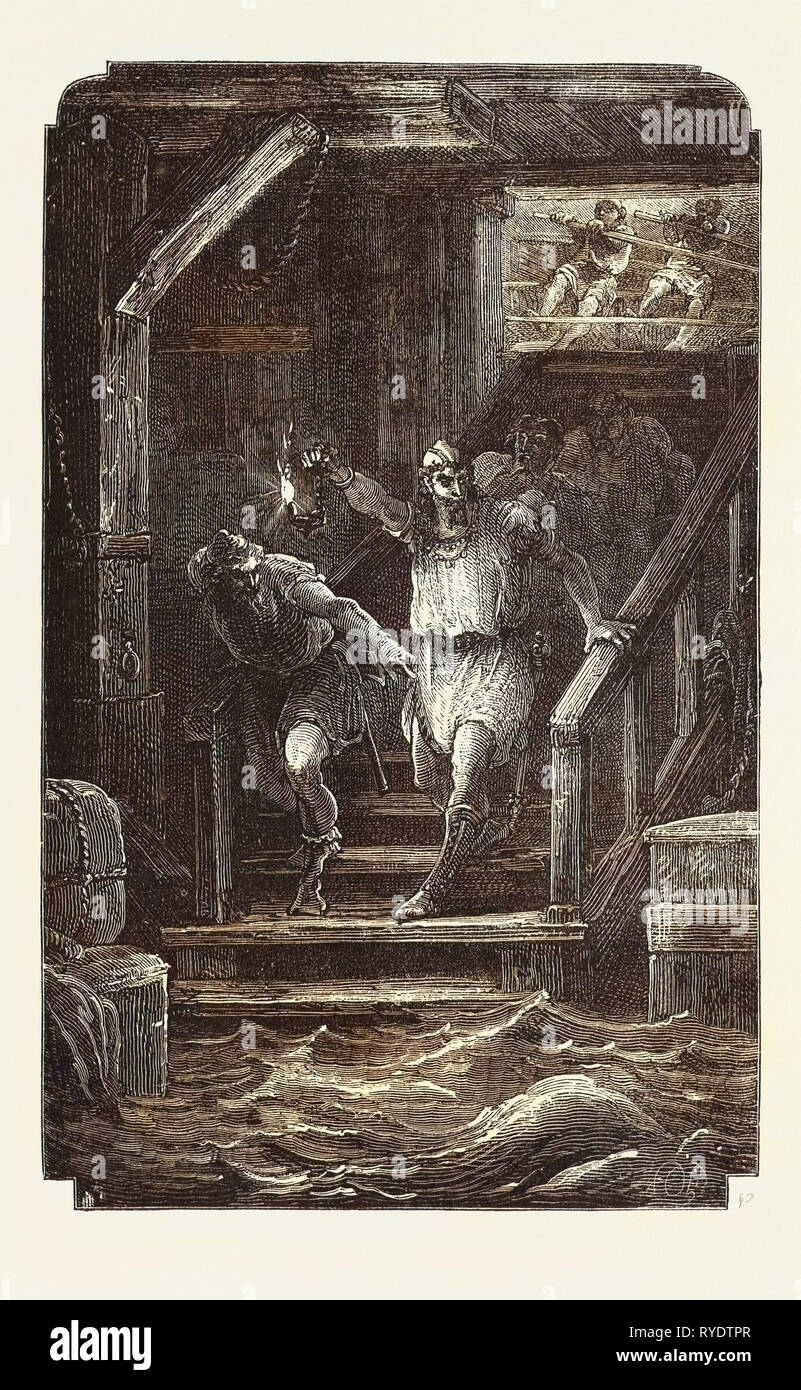 The Adventures of Captain Mago, the Child Had Found the Leak, Engraving ...