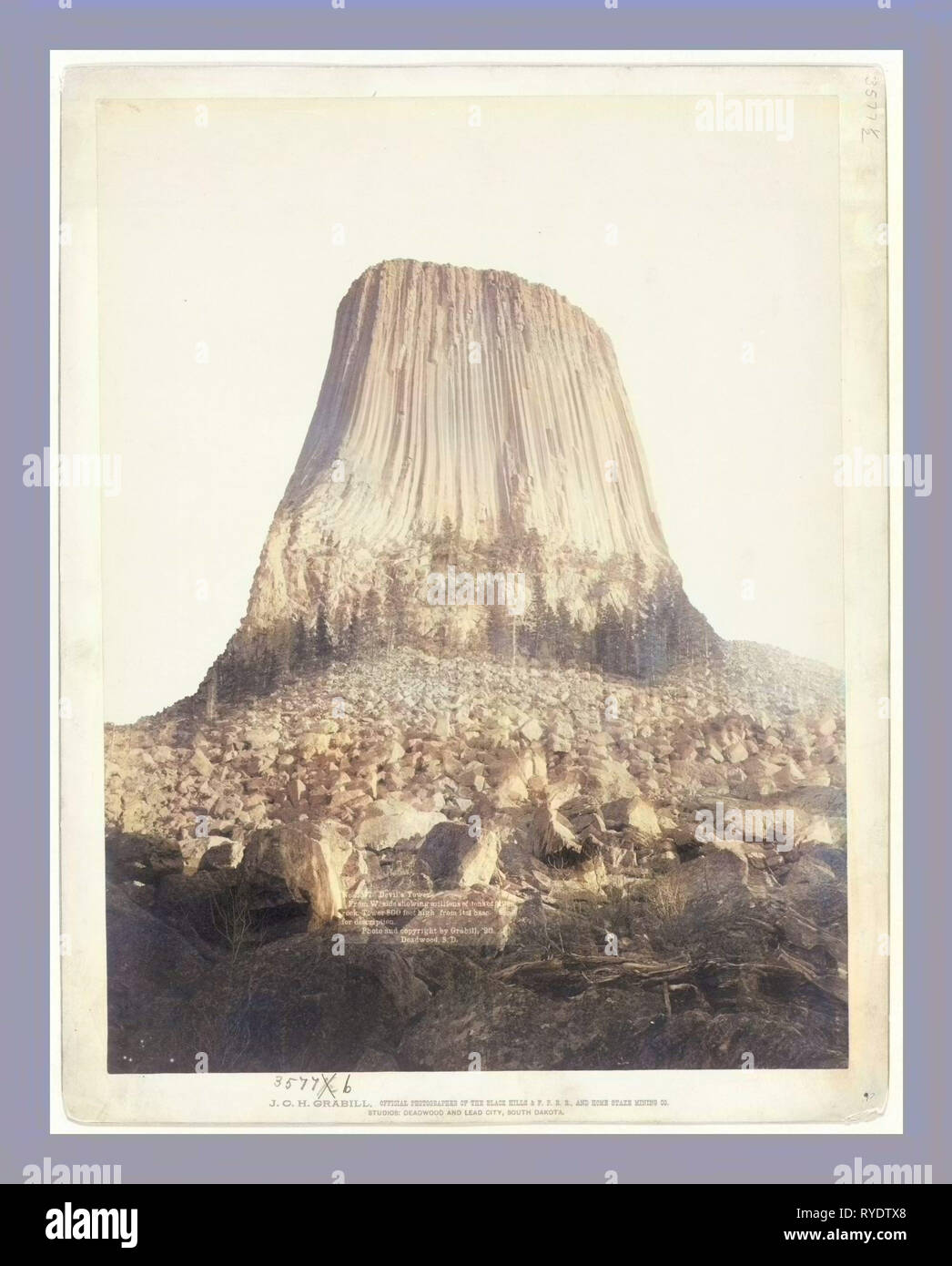 Devil's Tower. From W[Est] Side Showing Millions of Tons of Fallen Rock ...