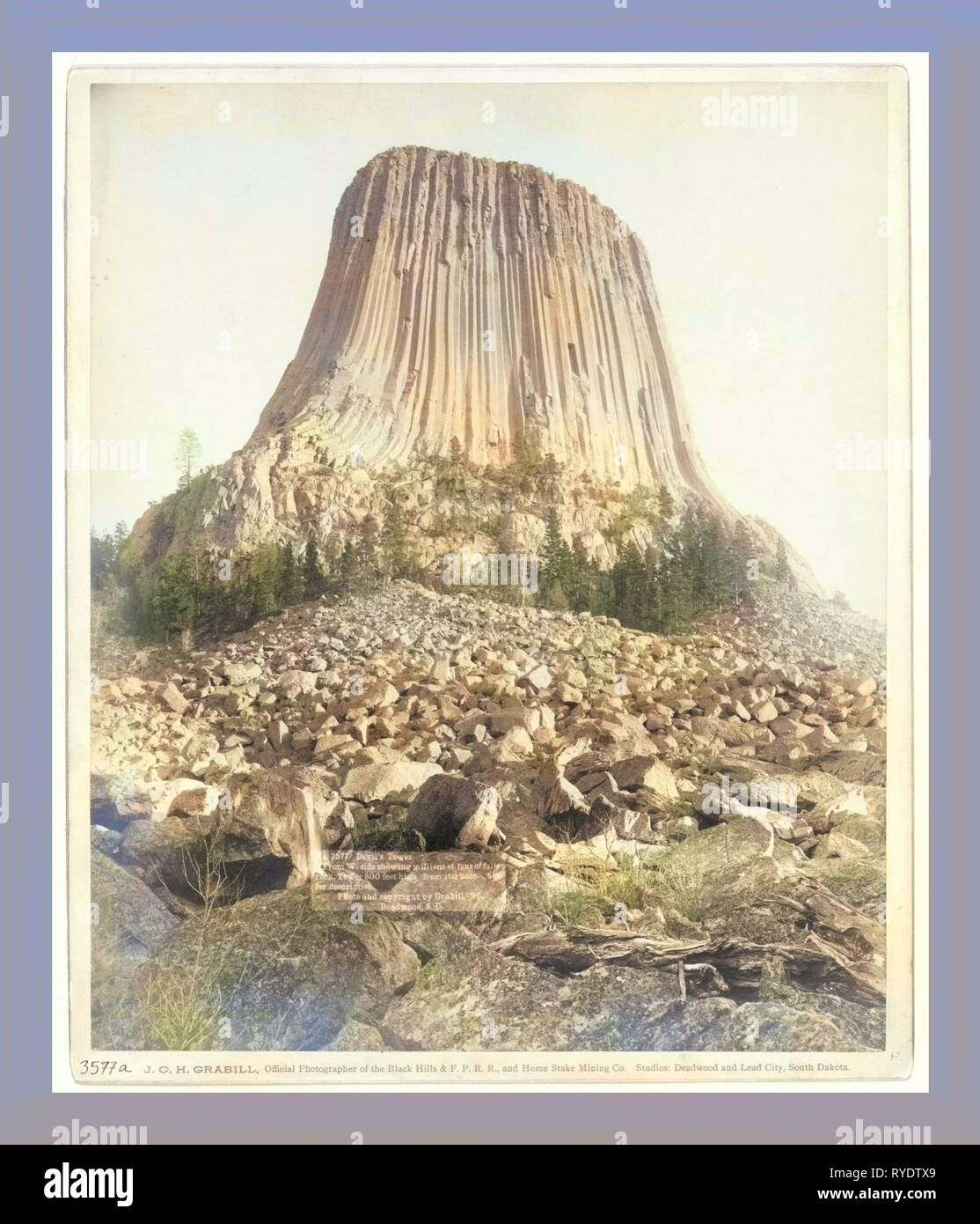 Devil's Tower. From West Side Showing Millions of Tons of Fallen Rock ...