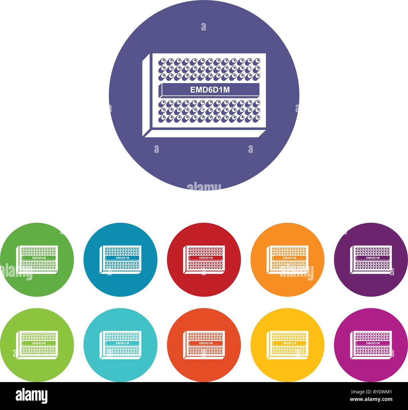 Microchip icons set vector color Stock Vector Image & Art - Alamy