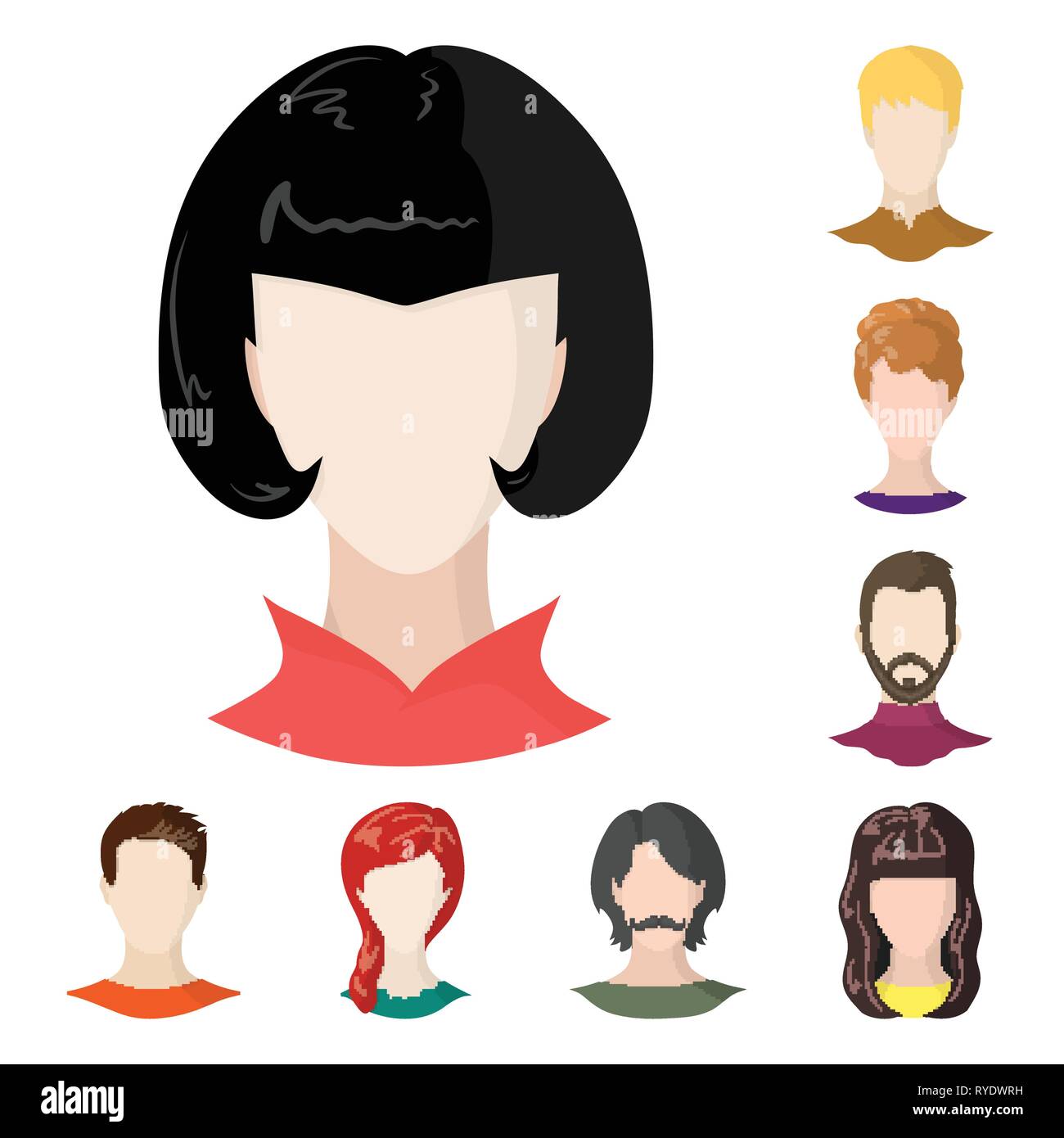 Isolated object of avatar and dummy symbol. Set of avatar and figure ...