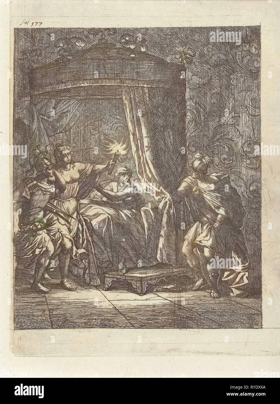 Aristodemus prince of Cuma betrayed by Xenocrite, Arnold Houbraken ...