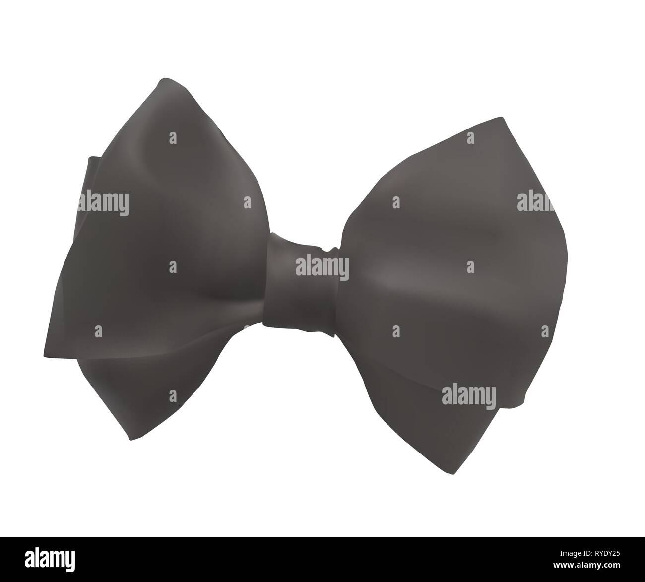 Gray bow out of satin ribbon. Decorative bowknot. Vector illustration ...