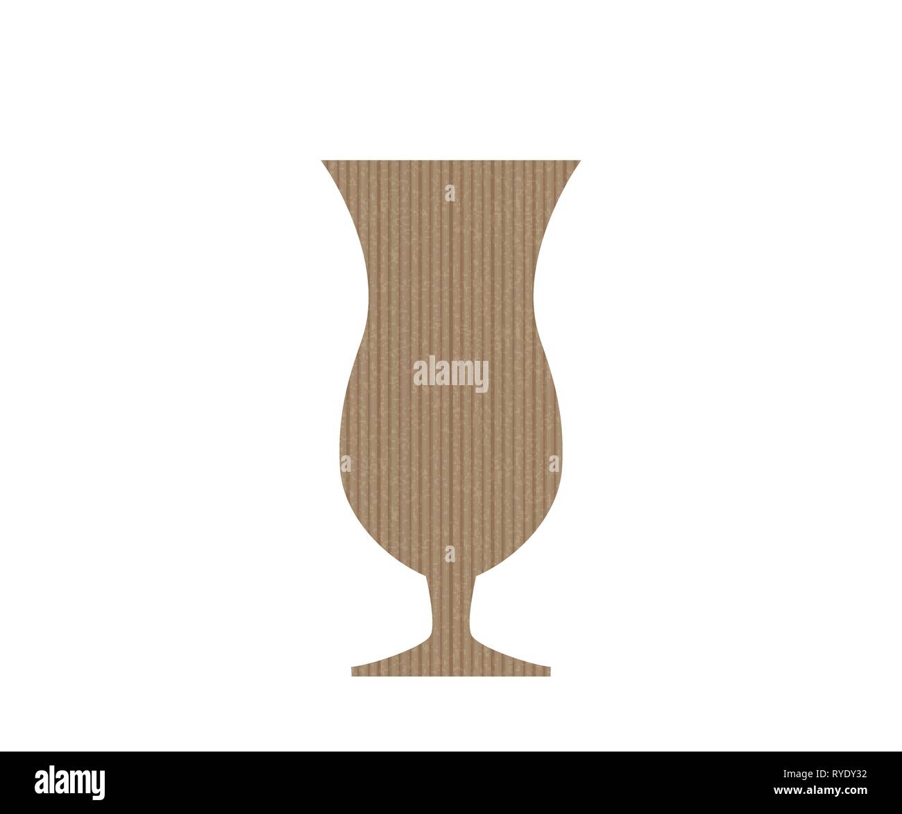 Cocktail bar. Abstract cardboard shape. Vector illustration Stock ...