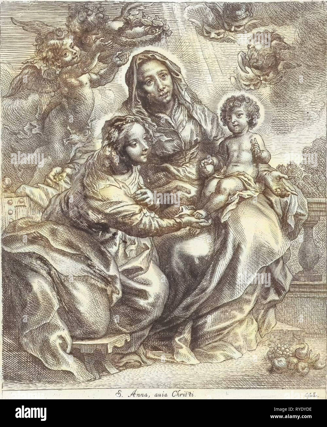 The Virgin and Child with St. Anne, Remoldus Eynhoudts, Cornelis Schut I, Cornelis Galle, 1626 ...