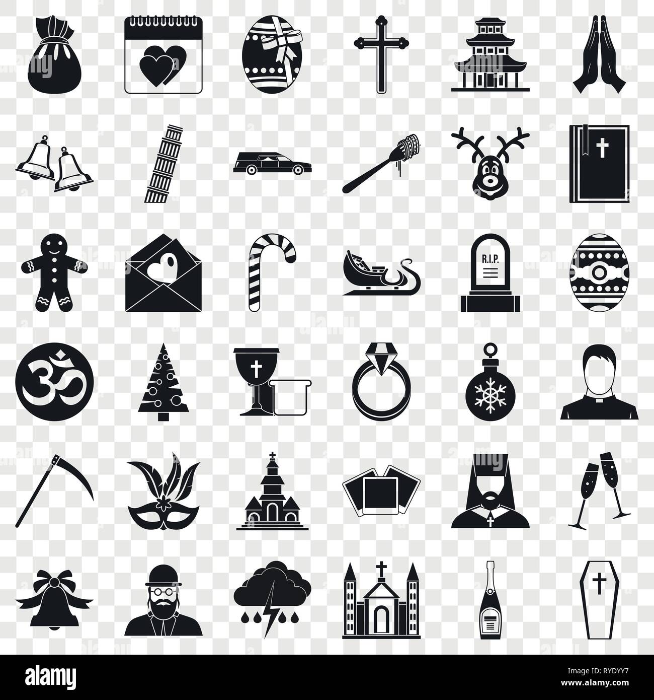 Temple icons set, simple style Stock Vector Image & Art - Alamy