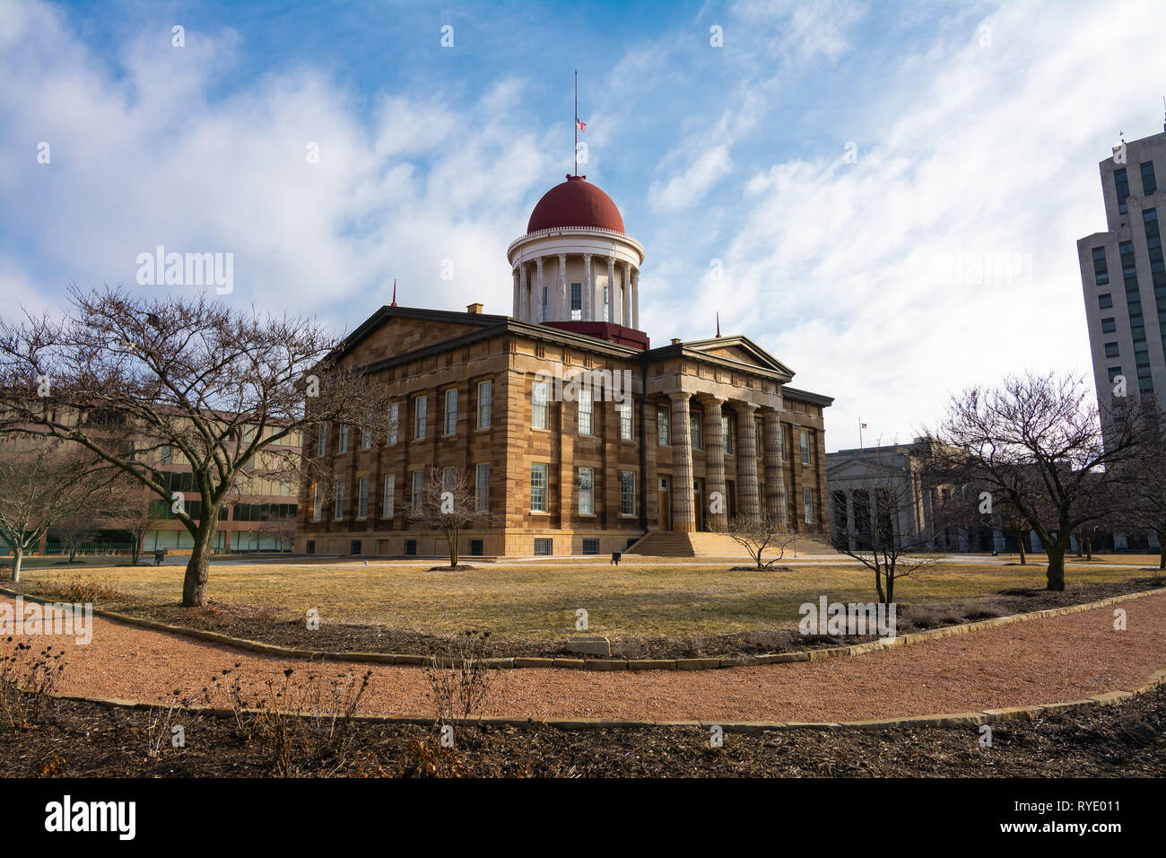 Exterior of the Old Capitol Building on a Spring morning. Springfield ...