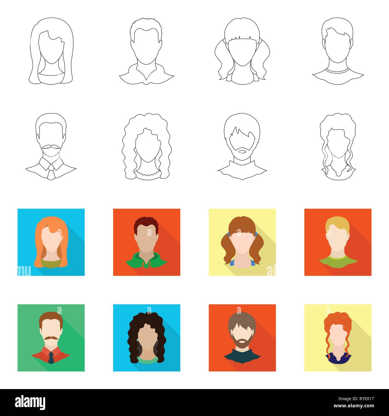 Vector illustration of professional and photo sign. Set of professional ...