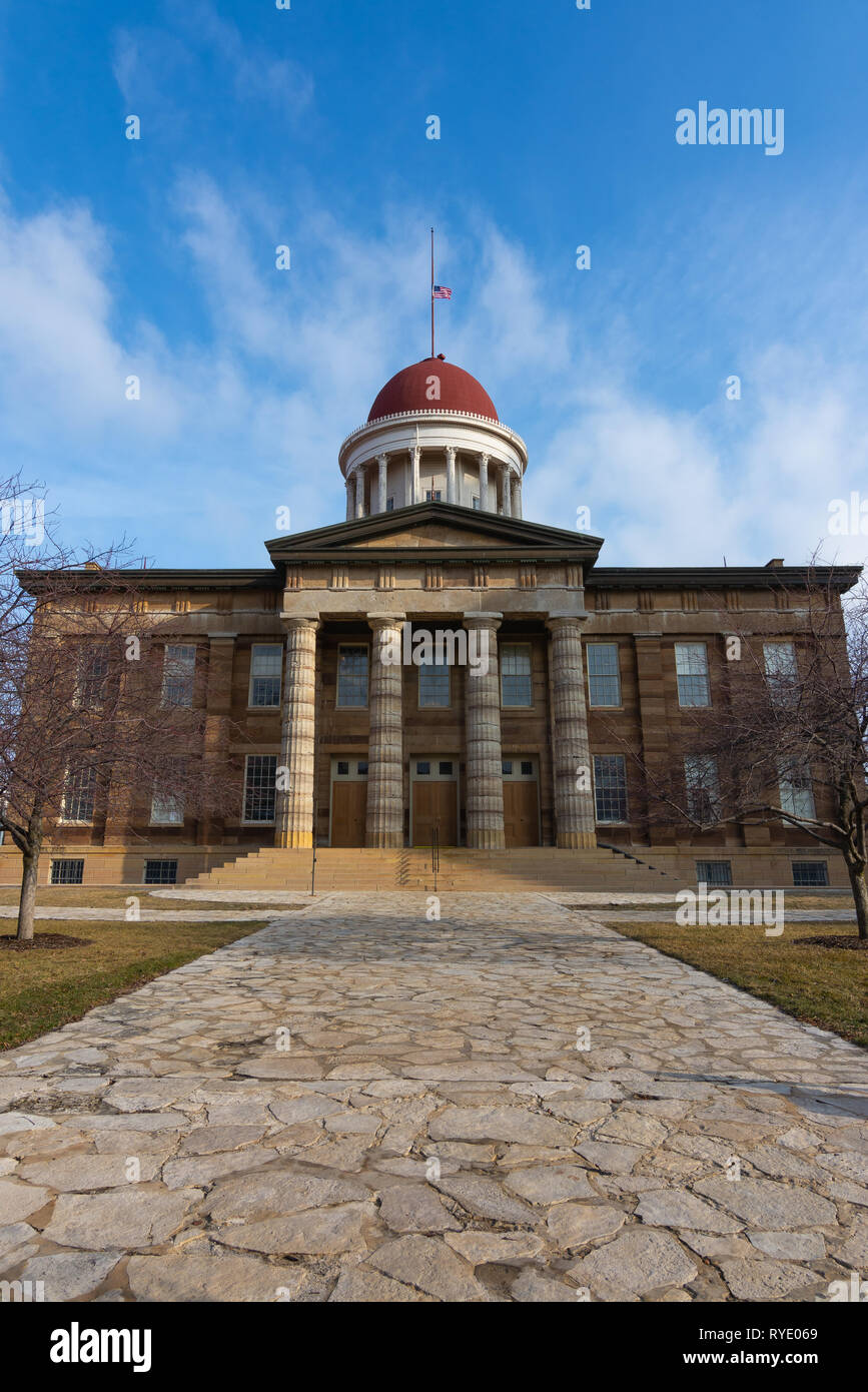 Exterior of the Old Capitol Building on a Spring morning. Springfield ...