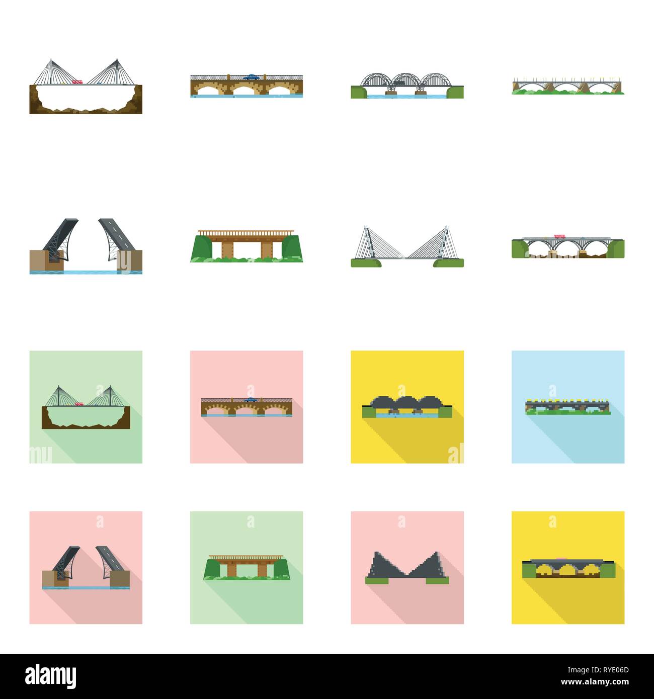Vector illustration of connection and design logo. Collection of ...