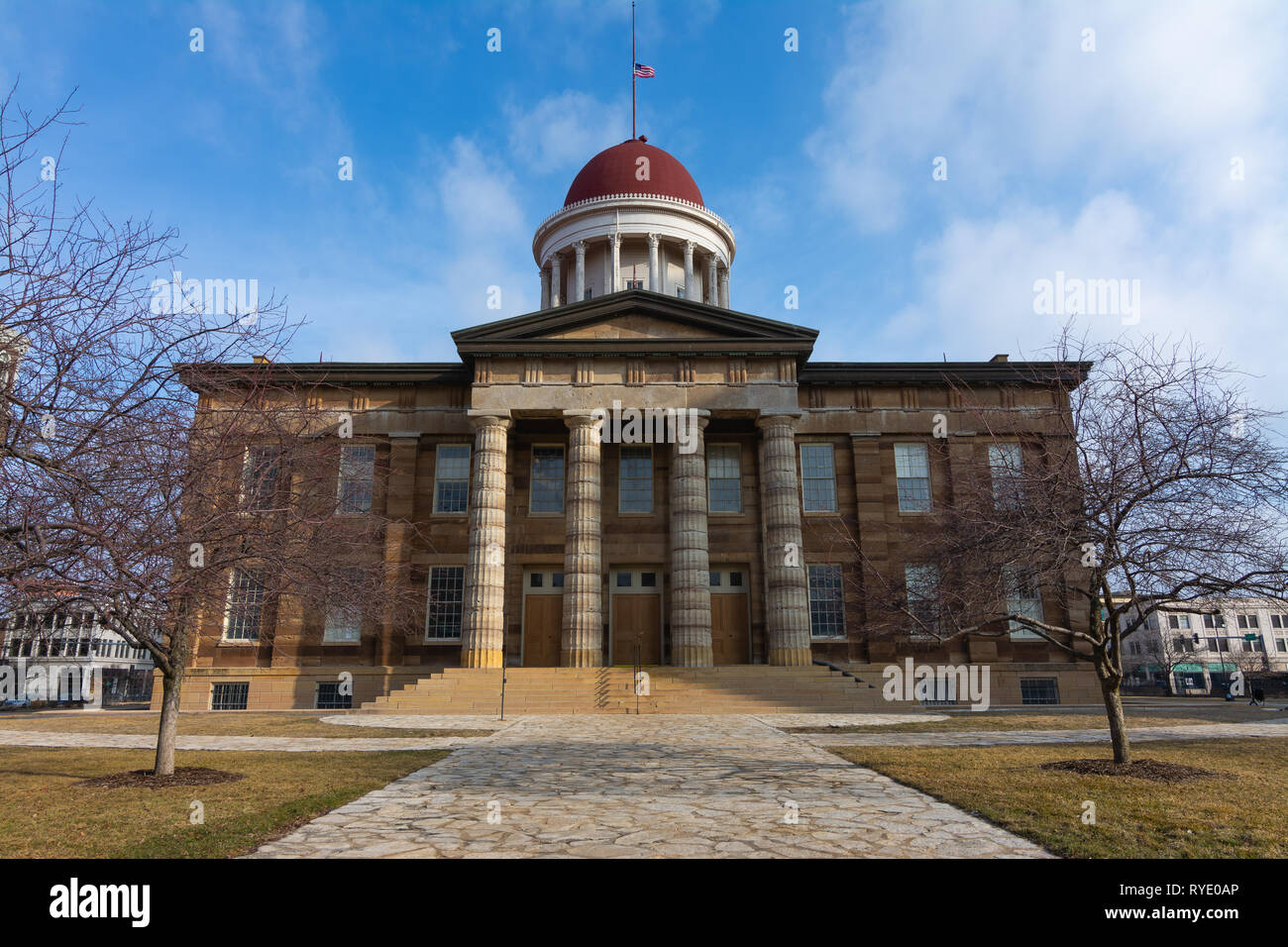Exterior of the Old Capitol Building on a Spring morning. Springfield ...