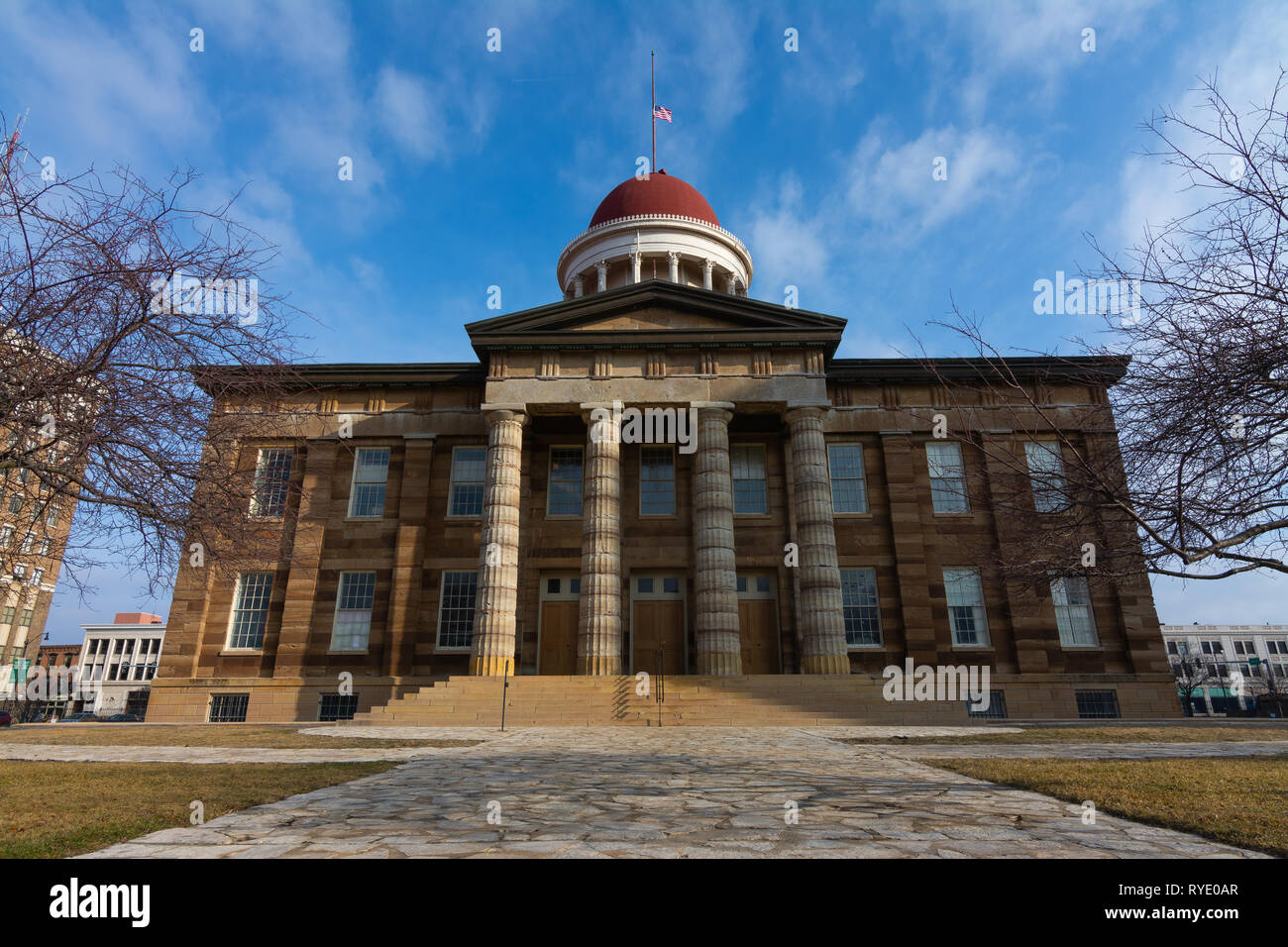 Exterior of the Old Capitol Building on a Spring morning. Springfield ...