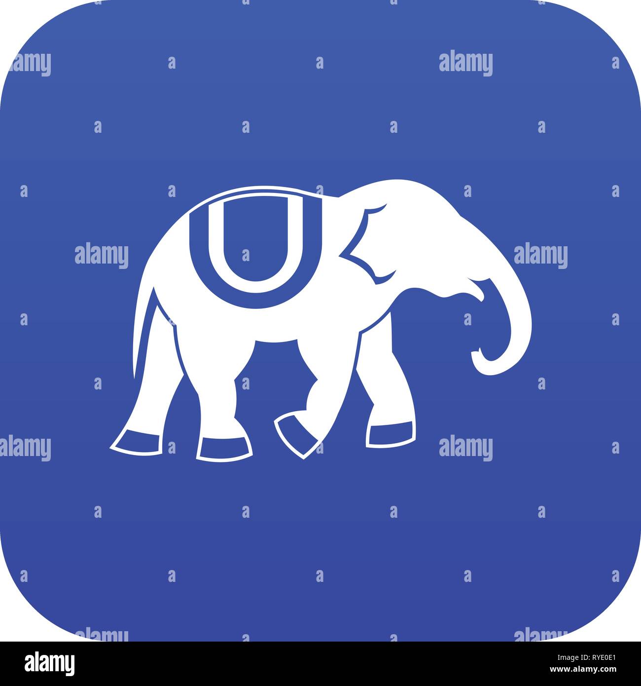 Elephant icon digital blue Stock Vector Image & Art - Alamy
