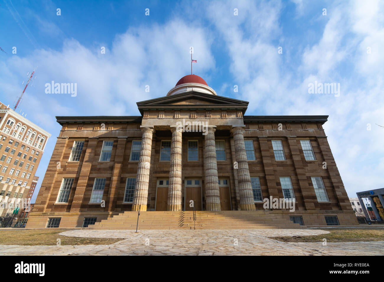 Exterior of the Old Capitol Building on a Spring morning. Springfield ...