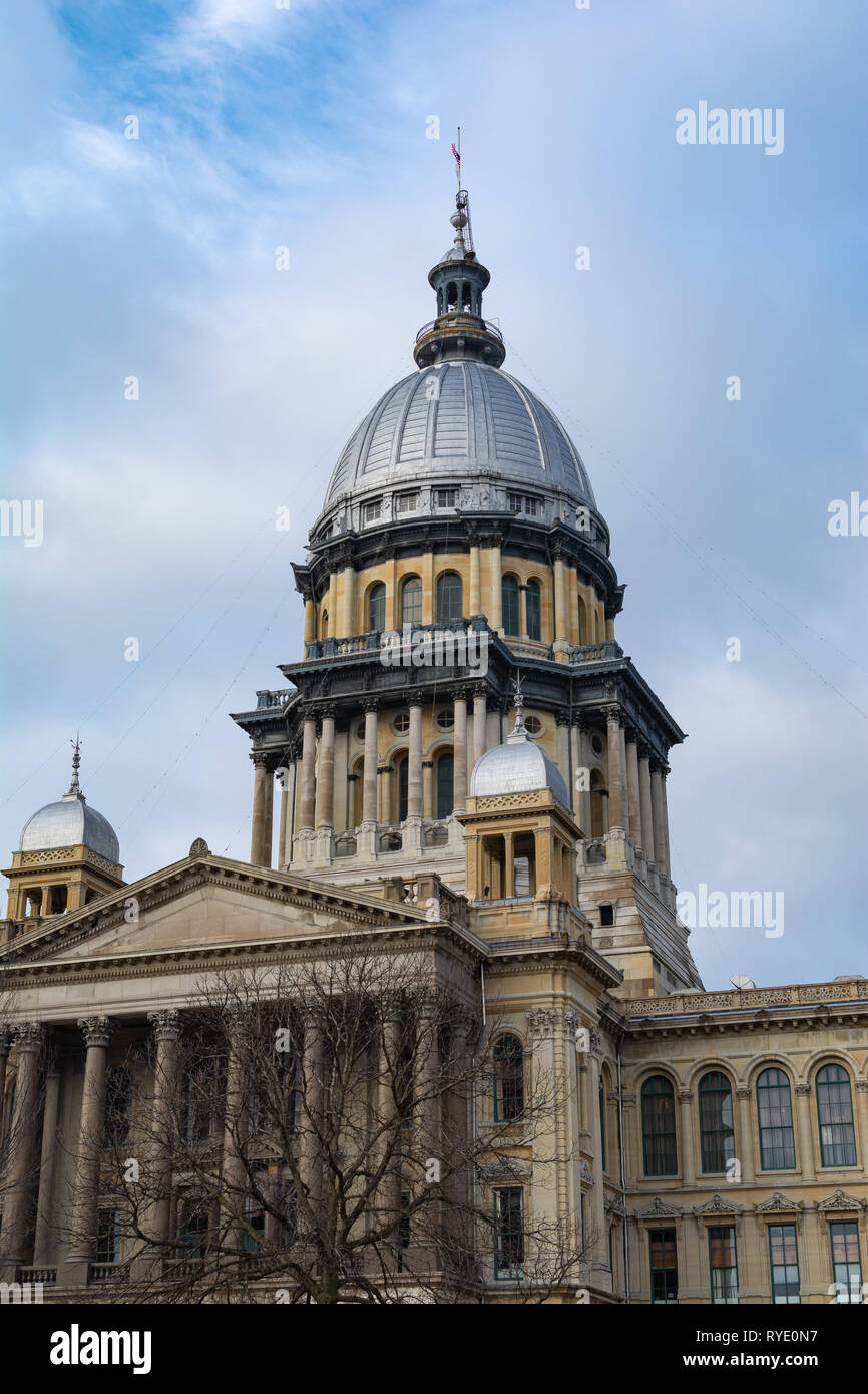 Exterior of the Illinois State Capitol Building. Springfield, Illinois ...