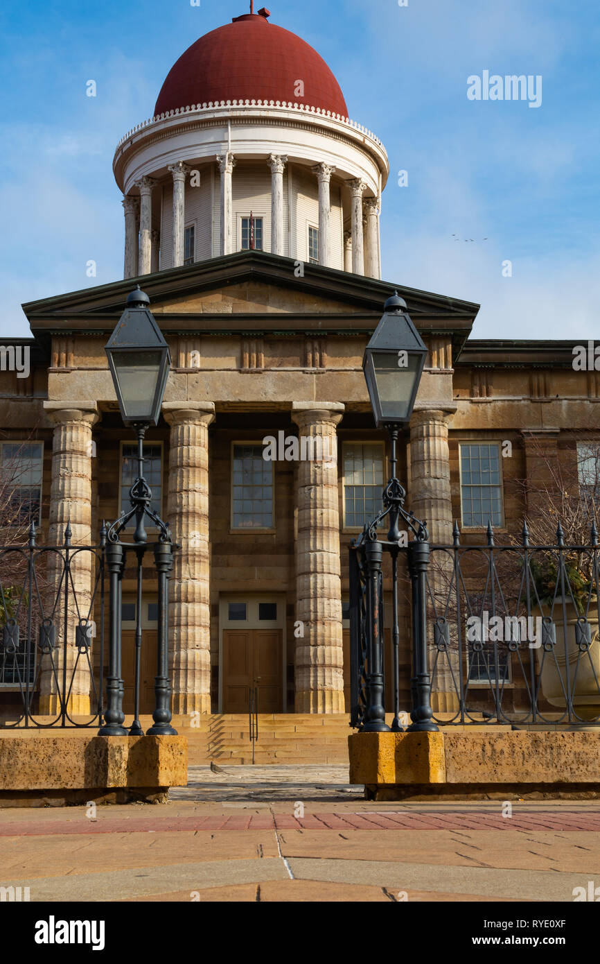 Exterior of the Old Capitol Building on a Spring morning. Springfield ...