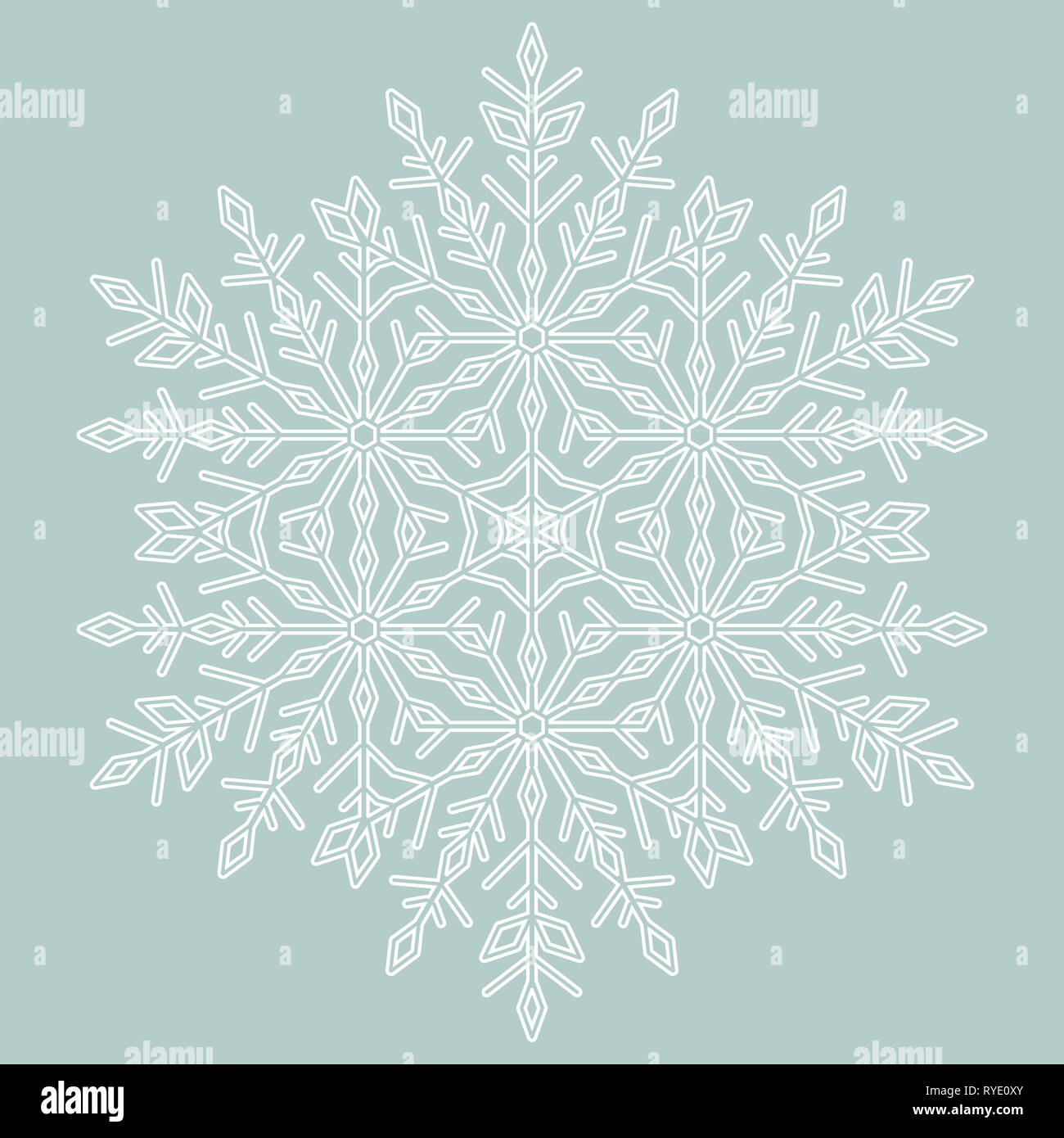 Pretty Round Snowflake Stock Photo - Alamy