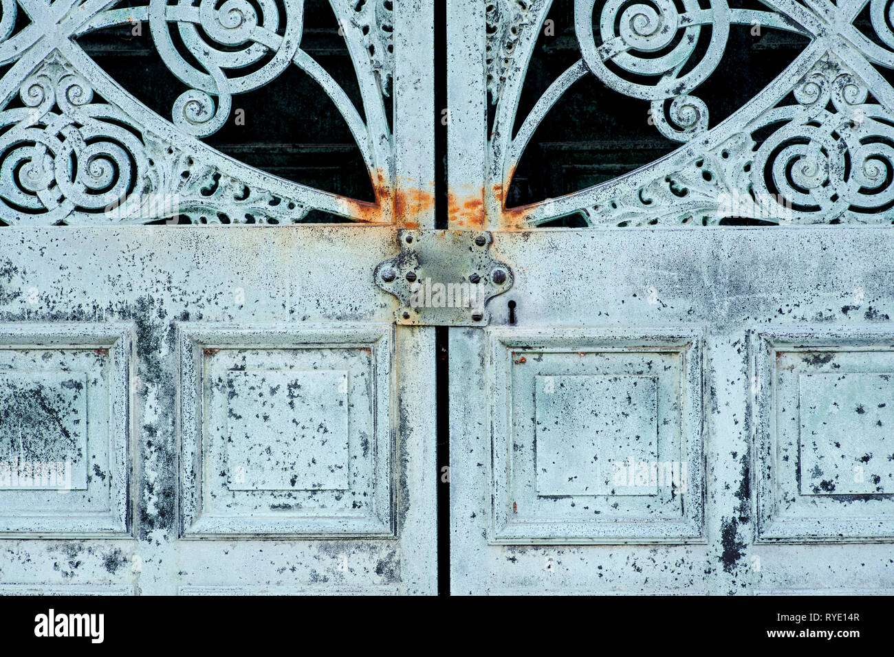 Old Vintage Antique Design Rustic Metal Doors Stock Photo - Alamy