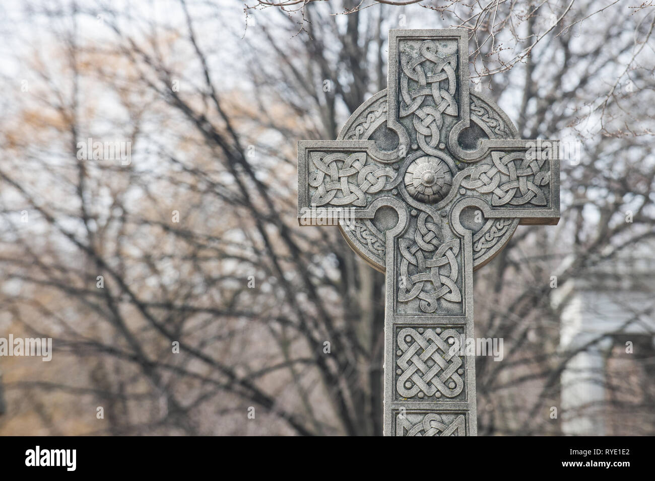 Christian symbol. Old Vintage Cross at Catholic Cemetery Stock Photo ...