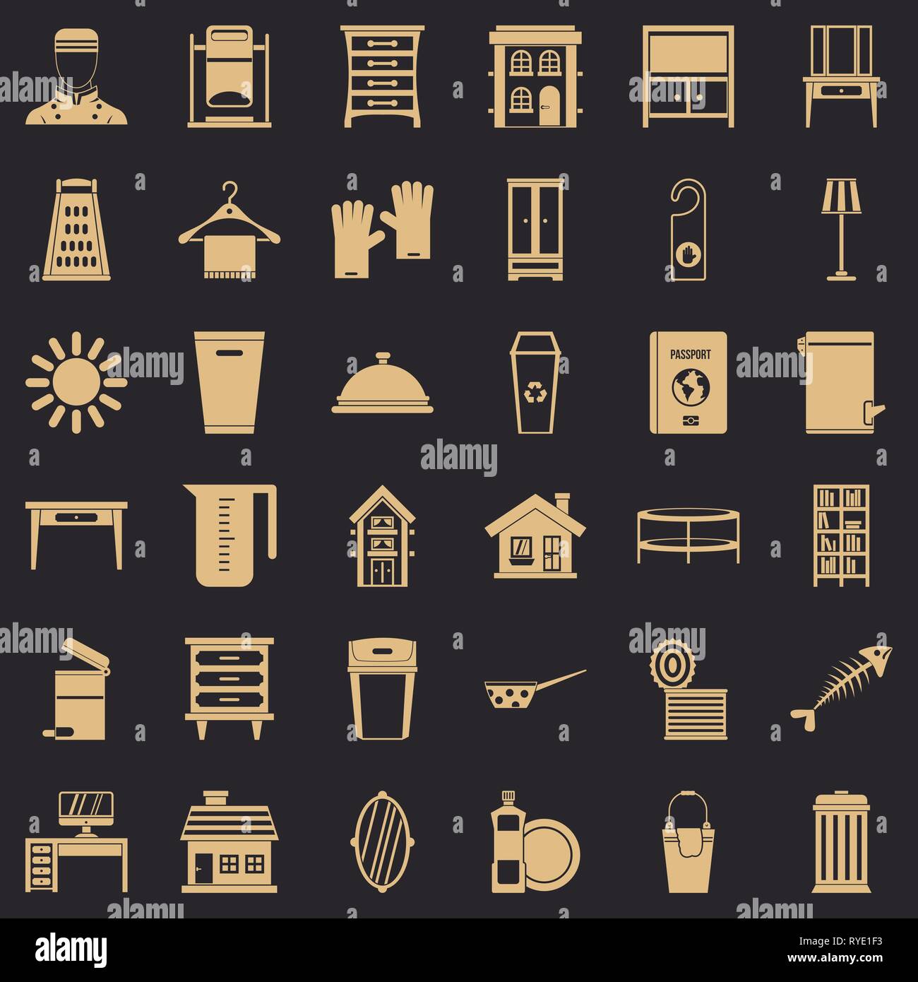 Cleaning service icons set, simple style Stock Vector Image & Art - Alamy