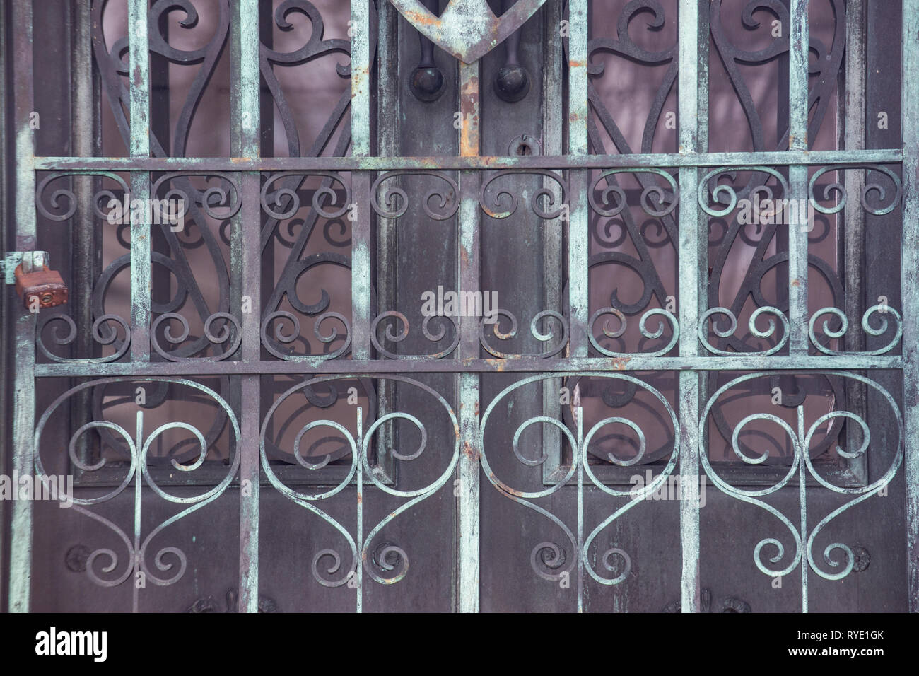 Old Vintage Antique Design Rustic Metal Doors Stock Photo - Alamy