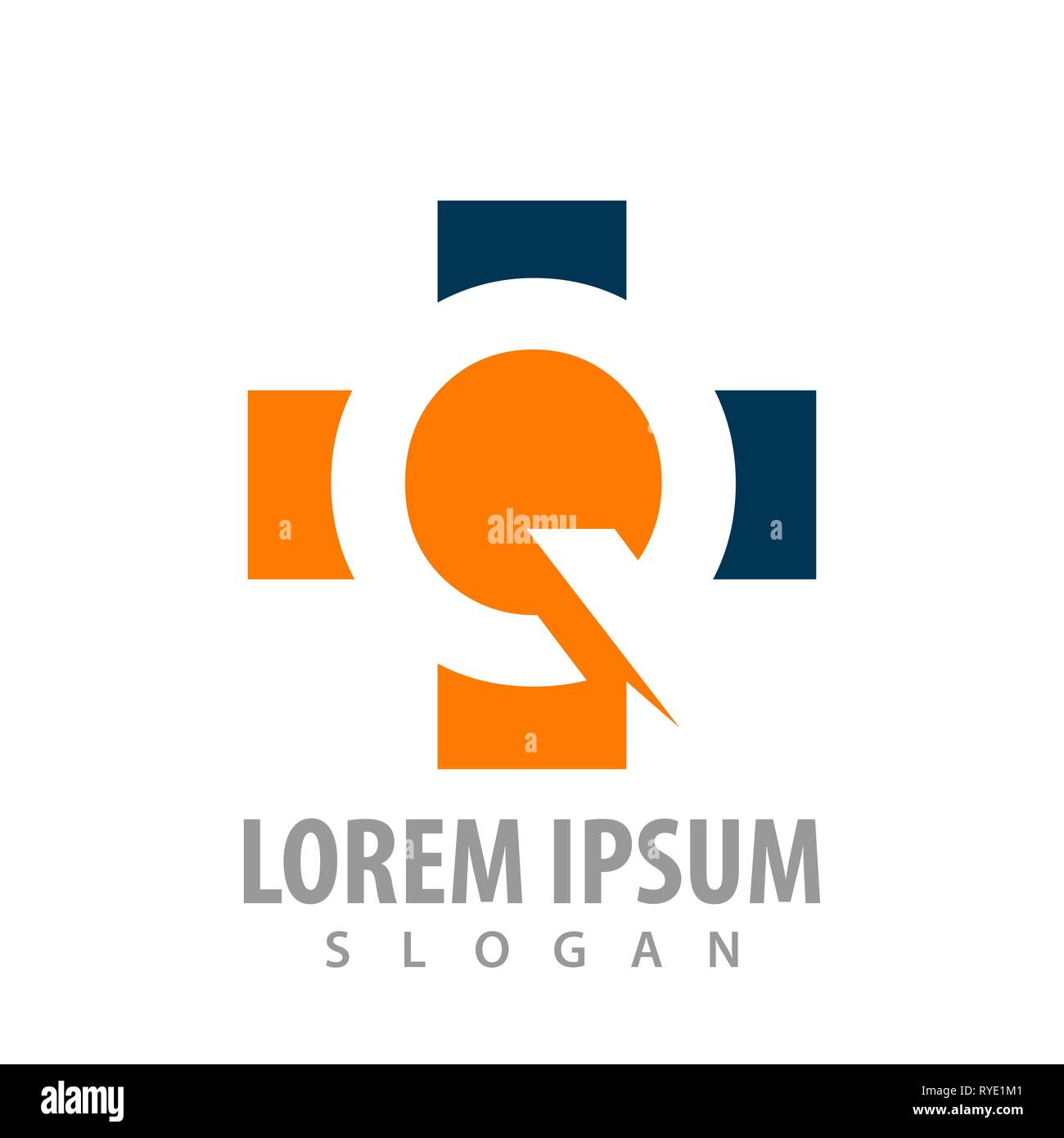 Cross sign with initial letter Q logo concept design. Symbol graphic ...