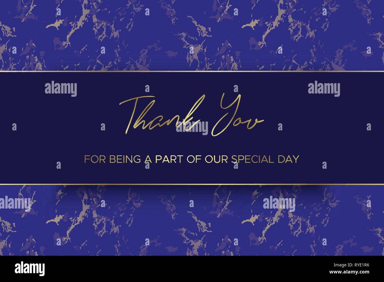 Design of Thank you card template. Marble texture Stock Vector Image ...
