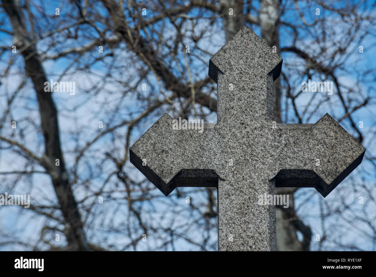 Christian symbol. Old Vintage Cross at Catholic Cemetery Stock Photo ...