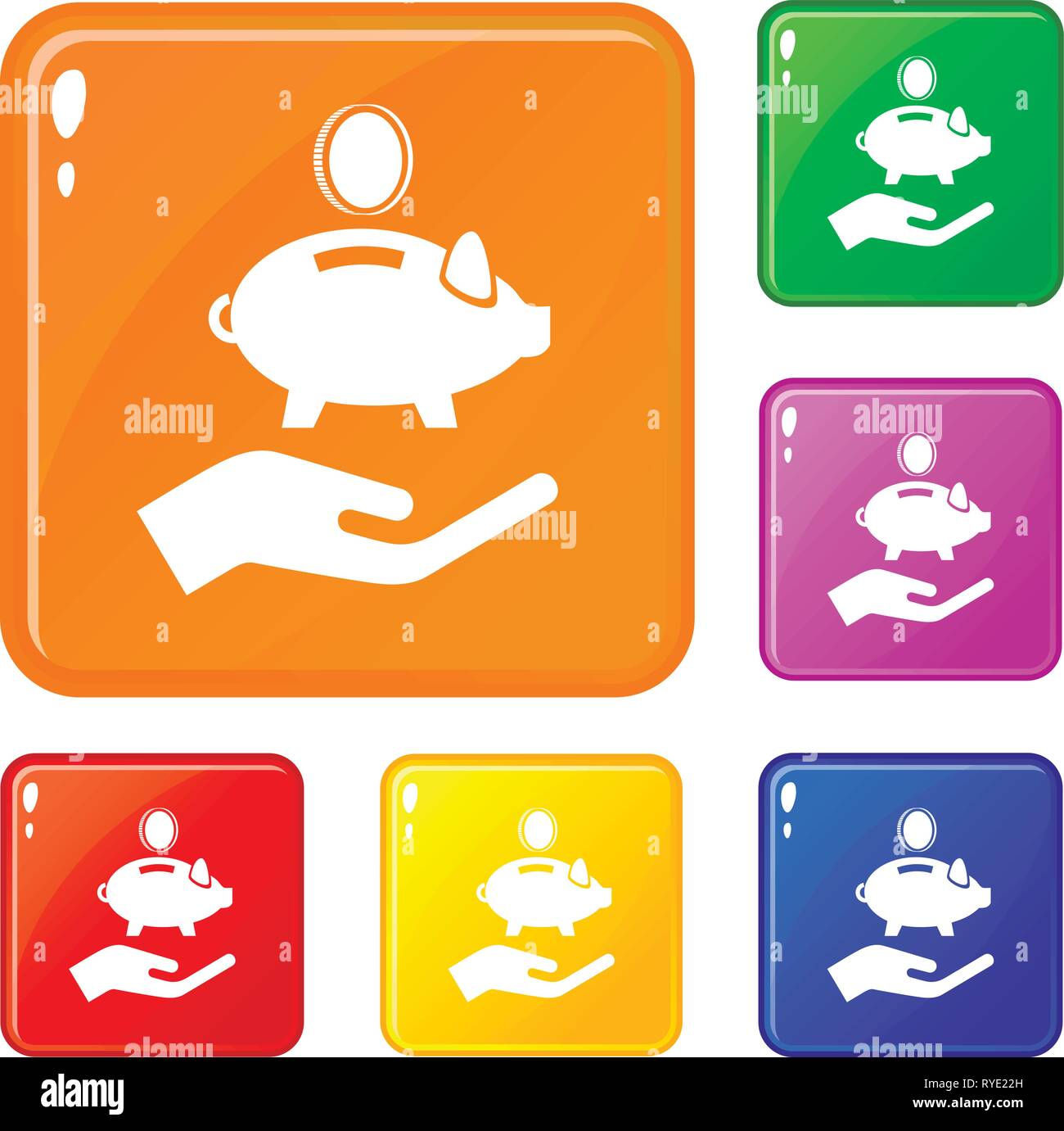 Money protection icons set vector color Stock Vector Image & Art - Alamy