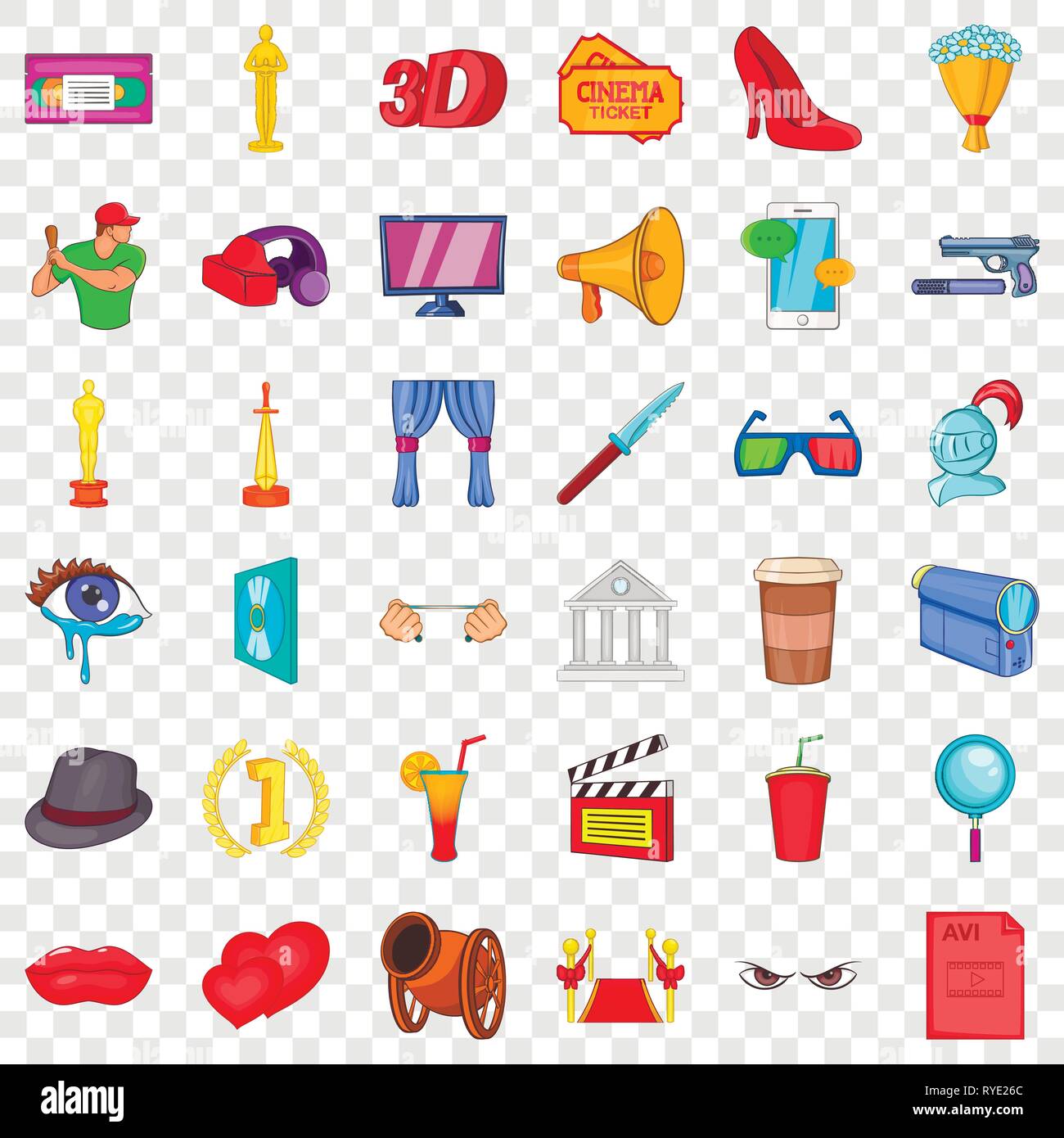 Comedy icons set, cartoon style Stock Vector Image & Art - Alamy