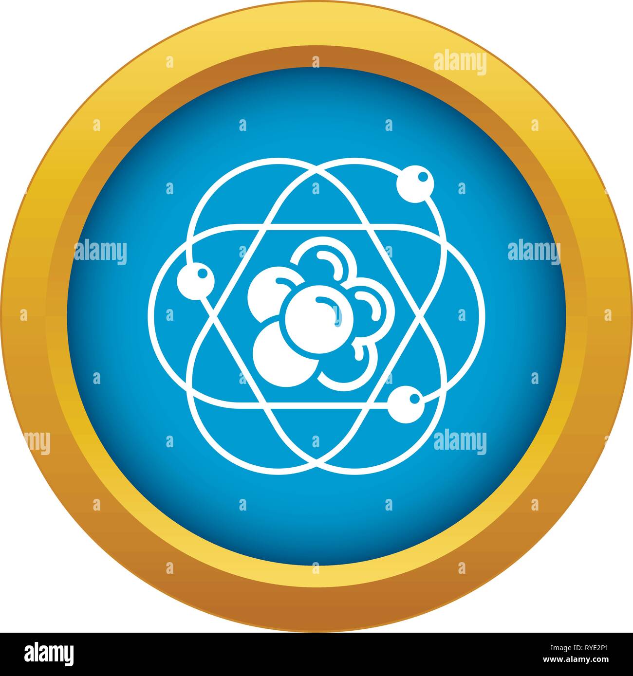 Atom molecule icon blue vector isolated Stock Vector Image & Art - Alamy
