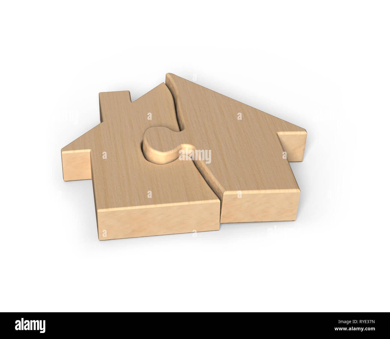 Building house wooden puzzles hi-res stock photography and images - Alamy