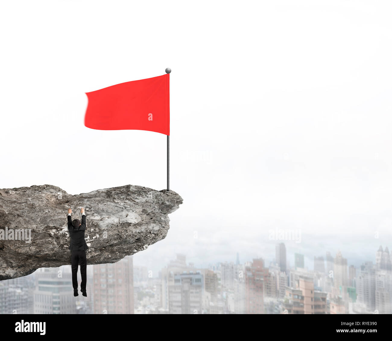 Danger red flag on rocky hi-res stock photography and images - Alamy
