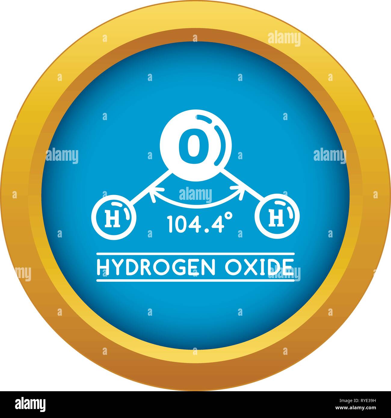 Water molecule icon blue vector isolated Stock Vector Image & Art - Alamy